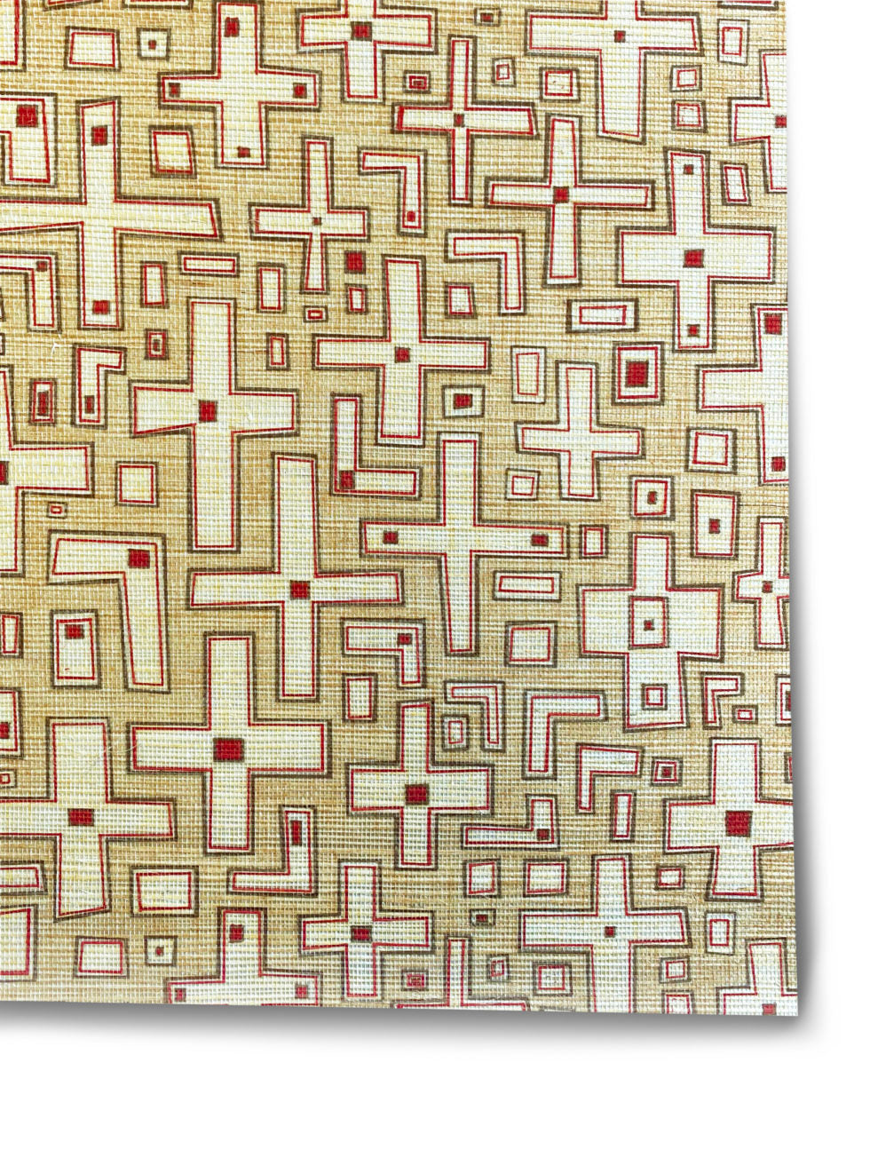 Hot Cross Mama Wallpaper - Antique Red – Wells Abbott | To The Trade
