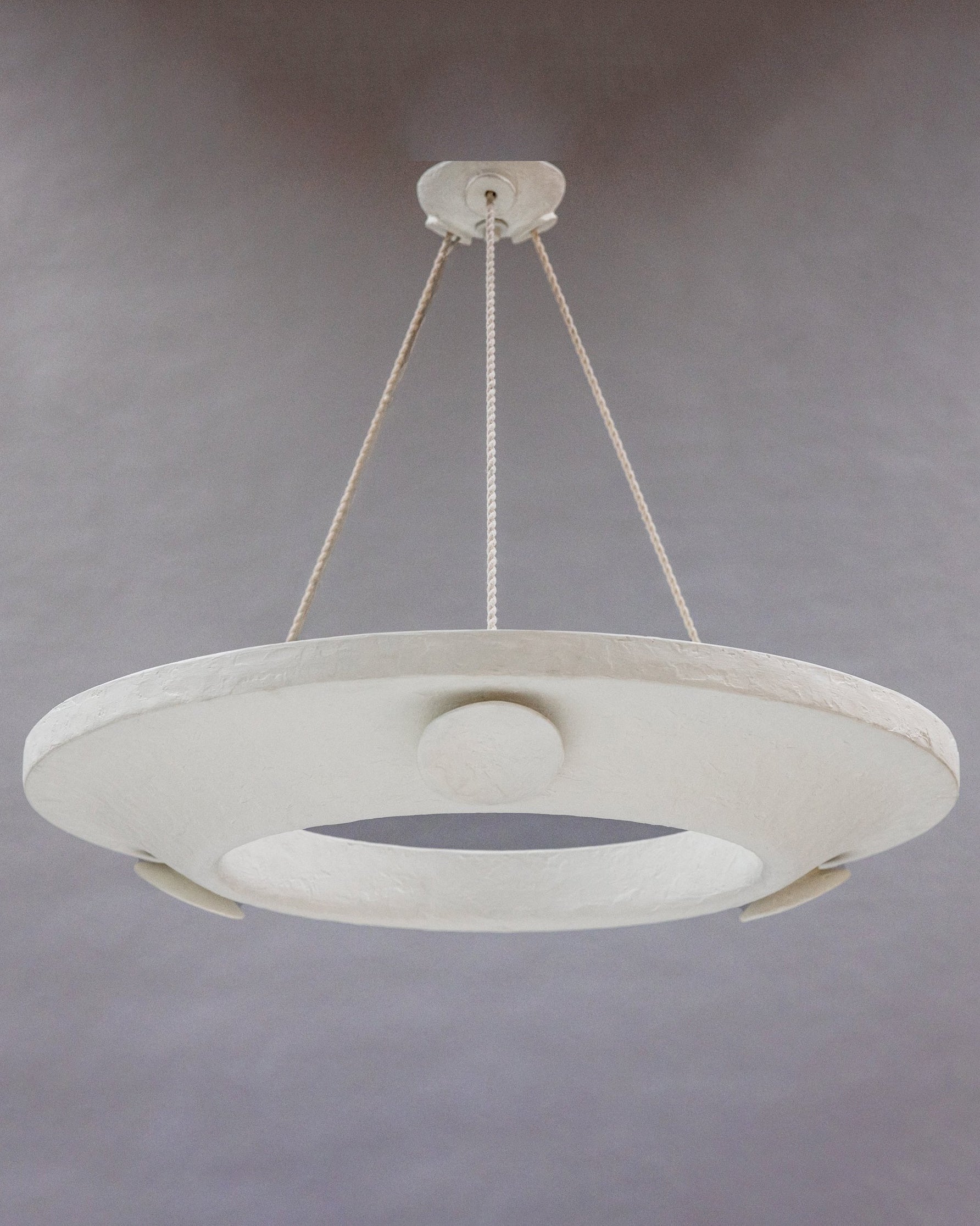 Petite Wolfe Disk Pendant 36in - White Plaster – Wells Abbott | To The ...