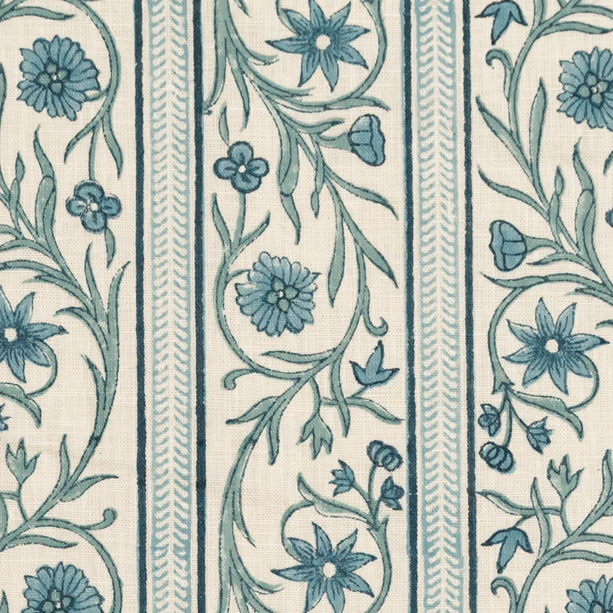 Floral Stripe - Cloud / Iris – Wells Abbott | To The Trade