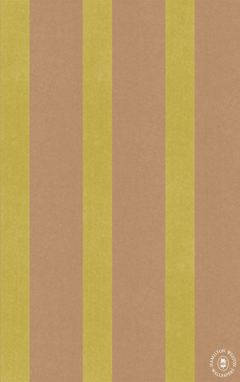 Brown Paper Stripe Wallpaper - Citrus – Wells Abbott | To The Trade